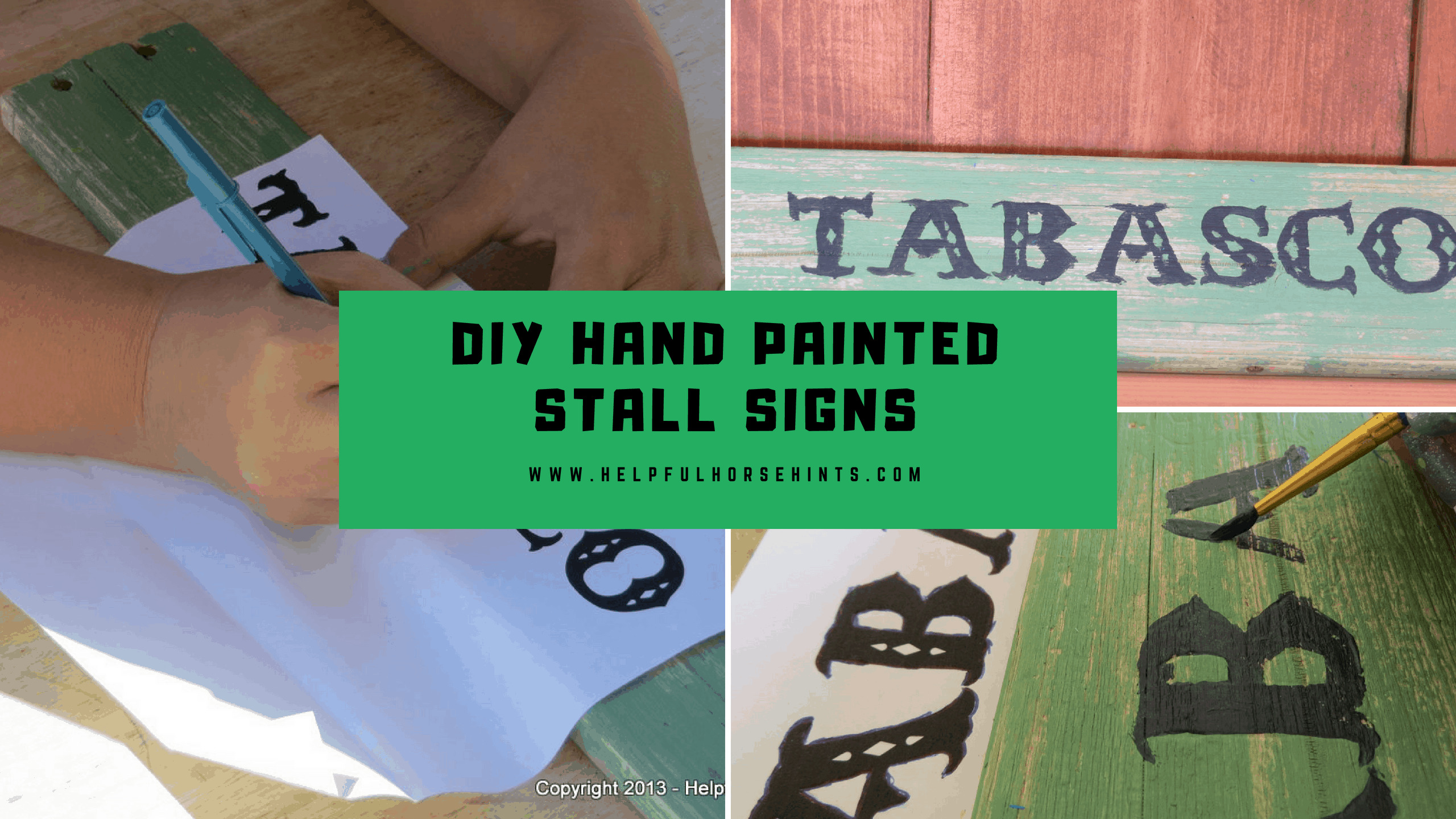 DIY Hand Painted Stall Signs - Helpful Horse Hints