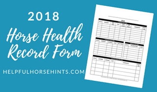 Horse Health Record Form | Helpful Horse Hints