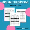Horse Health Record Form - FREE Printable (.PDF) - Helpful Horse Hints
